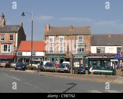 The Darrowby Inn and shops along Market Place in autumn Thirsk North ...