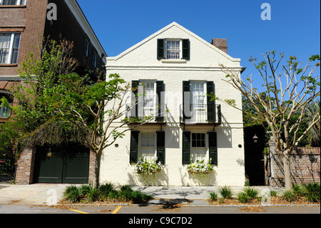 Historic Charleston home in the style known as a Single-House. The ...