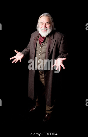 Charles Dickens actor on stag Stock Photo - Alamy
