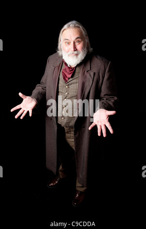 Charles Dickens actor on stag Stock Photo - Alamy