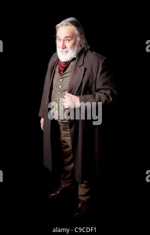 Charles Dickens actor on stag Stock Photo - Alamy