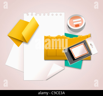 Various note papers Stock Photo - Alamy