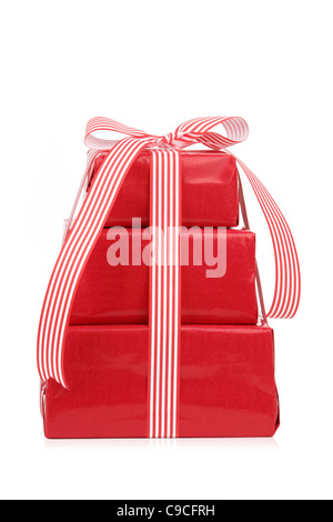 white and red paper boxes Stock Photo - Alamy