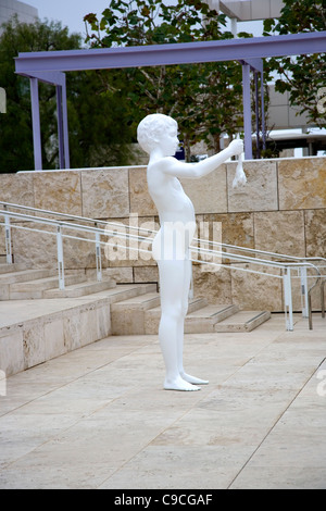 'Boy with frog' by Charles Ray, sculpture of Biennale 2009, at Punta ...
