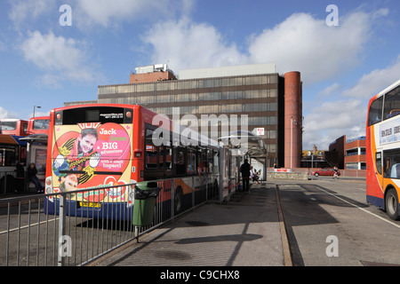 Folkestone Bus Station and Saga Building Stock Photo - Alamy