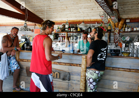 Beach bar, Porto Pollo, Sardinia, Italy Stock Photo - Alamy