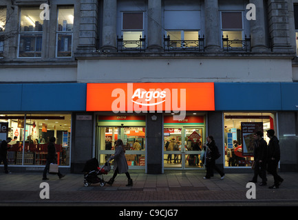 People walking past Argos store in Gateshead, north east England, UK ...
