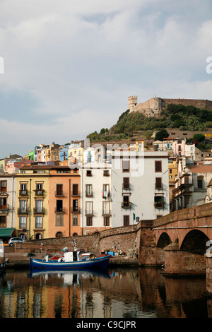 temo bosa city river Stock Photo - Alamy
