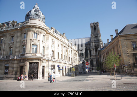 Street view, Reims, France Stock Photo - Alamy