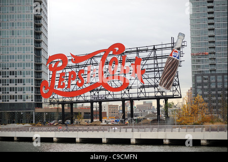 Giant Pepsi Cola neon advertising sign at Ganty Plaza State Park, Long ...