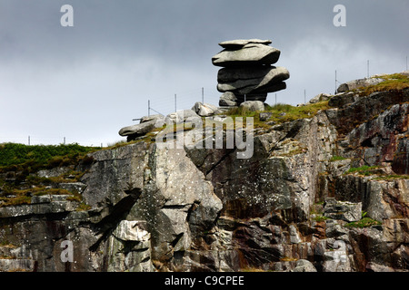 Cheesewring granite quarry near Minions, Bodmin Moor, Cornwall, England ...