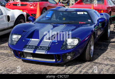 Classic sports car, Ford GT rear engine and suspension Stock Photo - Alamy