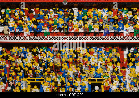 Lego model stadium and mini figure crowd at the Lego Convention at the ...