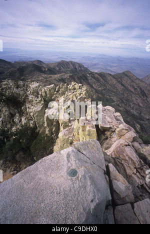 The panoramic view from Emory Peak (7,835 feet) the highest point in ...