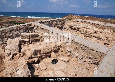 Tel Shikmona an ancient tell (mound) situated near the sea coast on the ...