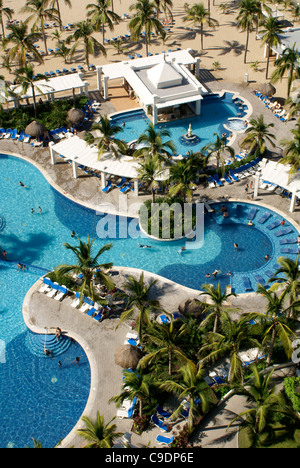 Swimming pools and beach at the Hotel RIU, Nuevo Mazatlan, Sinaloa ...