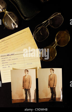 Spy disguise objects are displayed in der Runden Ecke Museum the former ...