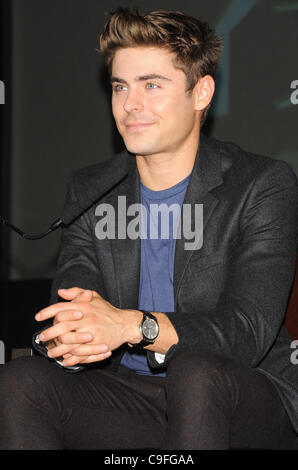 Zac Efron, Dec 15, 2011 : Actor Zac Efron attends the press conference ...