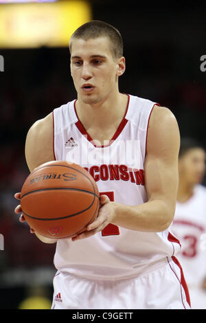 Dec. 23, 2011 - Madison, Wisconsin, U.S - Wisconsin guard Josh Gasser ...