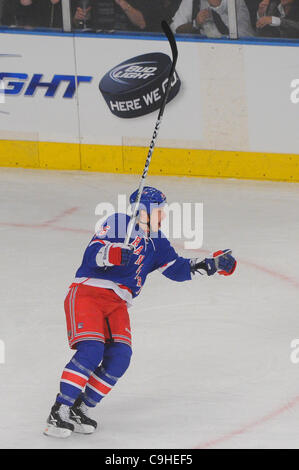 The Florida Panthers and New York Rangers play during the second period ...