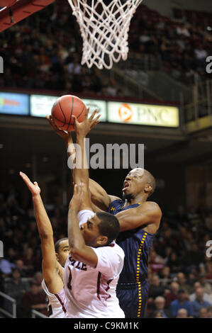 La Salle Explorers guard Sam Mills (10) puts up a shot around Ole Miss ...