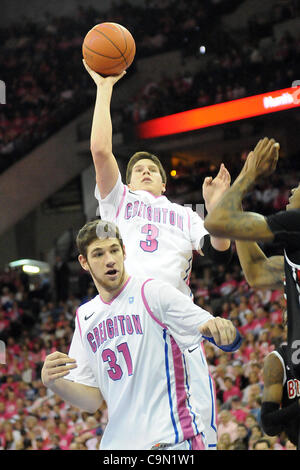 Creighton forward Doug McDermott (3) shoots over Butler guard Kellen ...