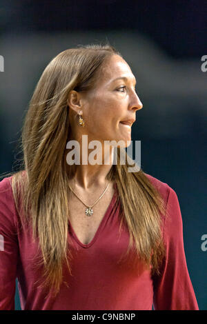 Jan. 28, 2012 - Cleveland, Ohio, U.S - Detroit guard Lauren Allen (14 ...