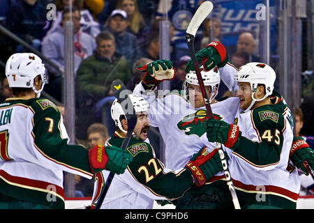 Minnesota Wild defenseman Nate Prosser (39) shoots against the Detroit ...