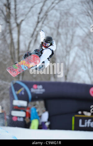 Hikaru Oe of Japan competes in the women's Halfpipe world cup snowboard ...