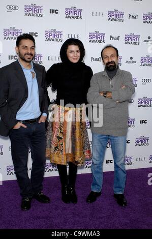 Peyman Maadi, Leila Hatami, Asghar Farhadi arriving at the 27th annual ...
