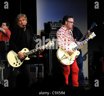 Singer and guitarist Davy Carton, guitarist Leo Moran and bassist of ...