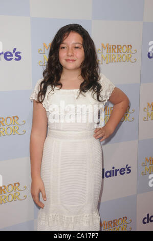 Amara Miller attending the "Mirror Mirror" Los Angeles premiere held at Grauman's Chinese ...