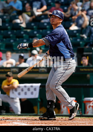 Bradenton, FL: Tampa Bay Rays pitcher Hunter Bigge (43) delivers a ...