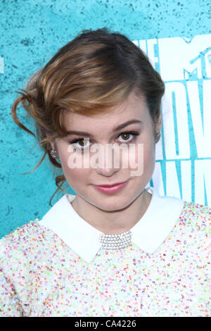 Brie Larson at the 2012 MTV Movie Awards at the Gibson Amphitheatre ...