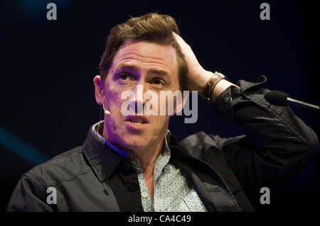 Rob Brydon, Welsh actor comedian and author, speaking at The Stock ...
