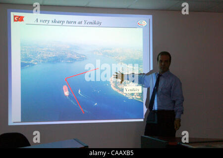 Captain Tuncay Cehreli, the manager of the Turkish Straights Vessel ...