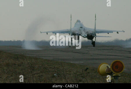 Kaliningrad. Military air station Chkalovsk. Fighters —Û-27 attributed ...