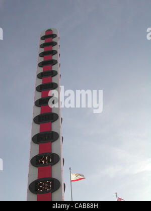 World's tallest thermometer in Baker, California Stock Photo - Alamy