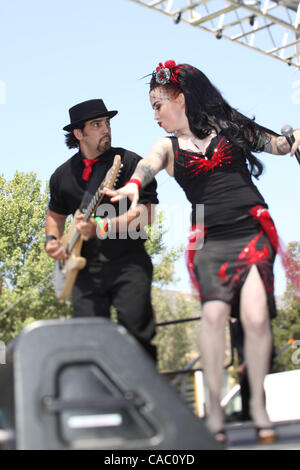 Rockabilly diva Devil Doll (Colleen Duffy), performing at the 16th ...