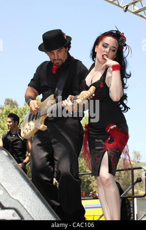 Rockabilly diva Devil Doll (Colleen Duffy), performing at the 16th ...
