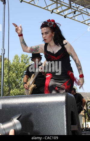 Rockabilly diva Devil Doll (Colleen Duffy), performing at the 16th ...