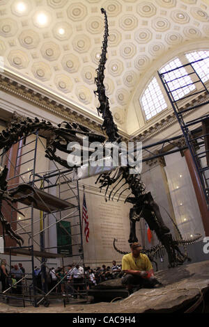 Brett Crawford, a technician for Research Casting International working ...