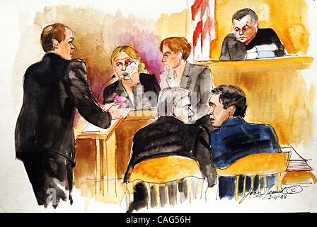 This artist's rendering from the Hans Reiser trial depicts Nina Reiser ...