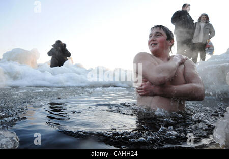 Epiphany Bathing is russian tradition. Russian people believe that cold ...