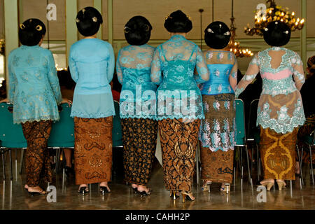 Clothing, fashion in Java, Javanese costumes, from the left, a ...