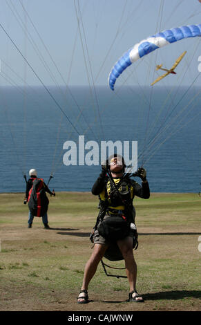 September 29th, 2007, San Diego, California, USA. A pilot flying a ...