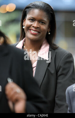 Anucha Browne Sanders arriving from lunch break at Manhattan Federal ...