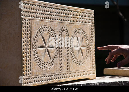 Ornamentation of painstakingly reproduced replicas of the still buried ...