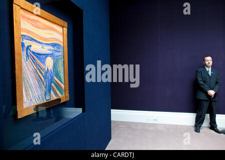 Edvard Munch's The Scream on display at the National Gallery in Oslo ...