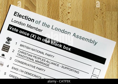 An English election ballot paper Stock Photo - Alamy